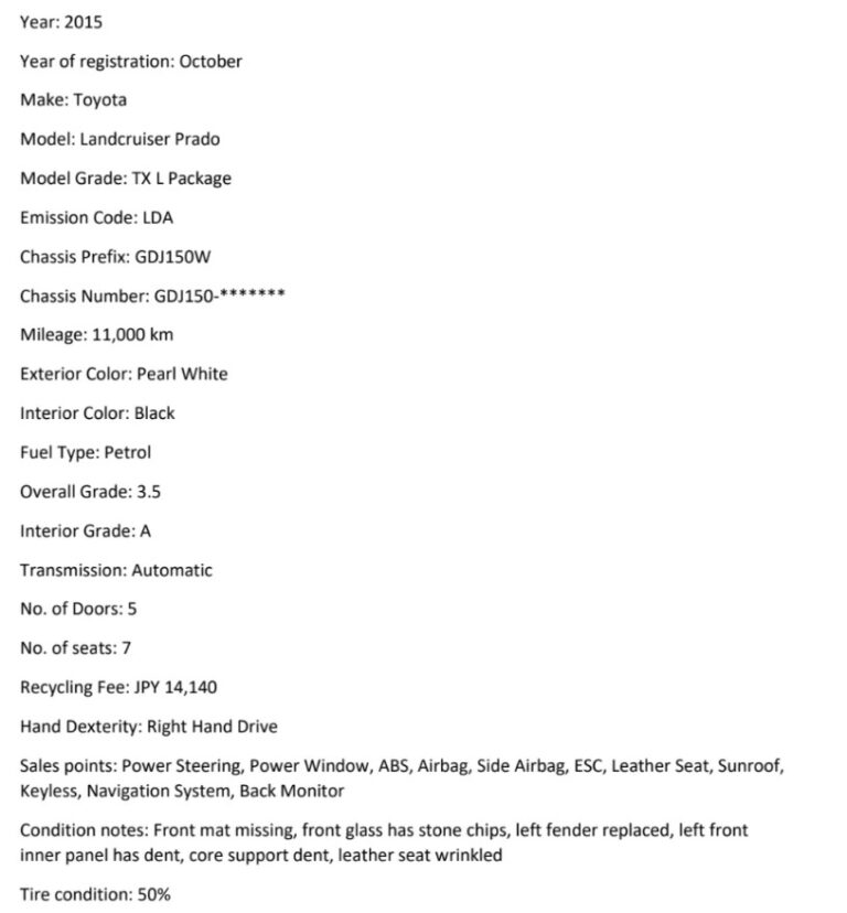 The Best Japanese Auction Sheet Translation Service - Lorryhub.lk